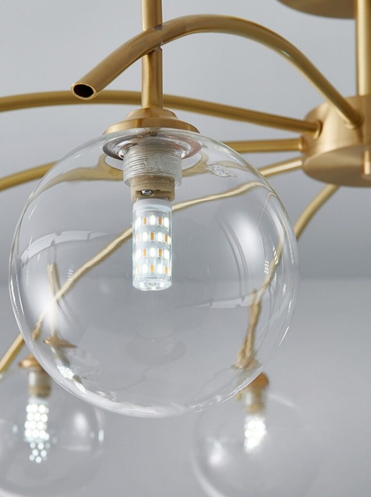 Đèn trần bằng đồng bóng tròn trong suốt YLD0668 | Flexhouse VN