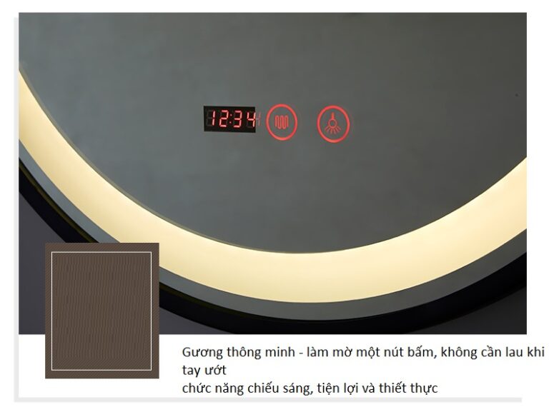 Gương đèn led treo phòng tắm chống sương mù HSI0478 | Flexhouse VN