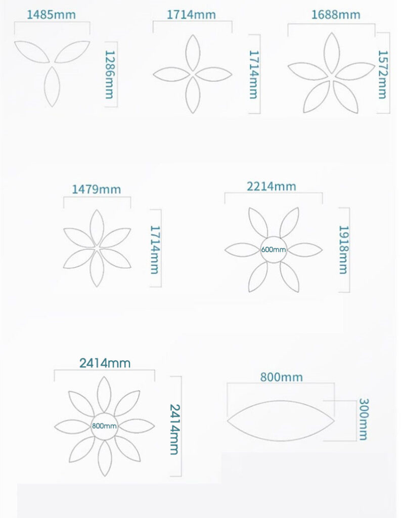 Đèn LED thả trần trang trí công sở hình hoa YZ001 | Flexhouse VN