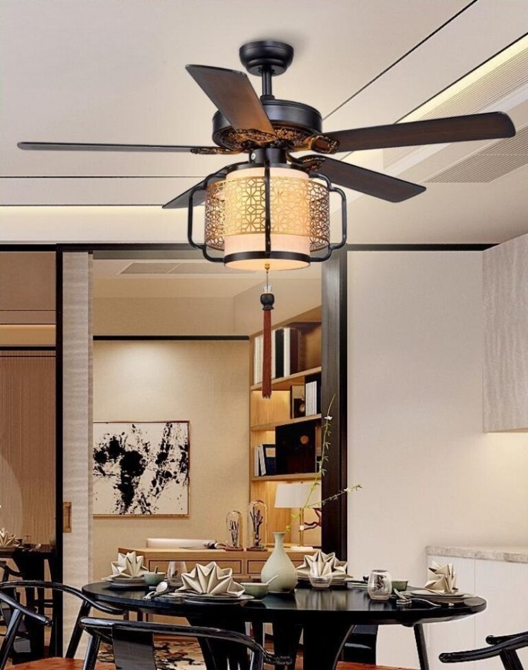 Quạt trần đèn trang trí phòng kiểu dáng Trung Hoa FA2518 | Flexhouse VN