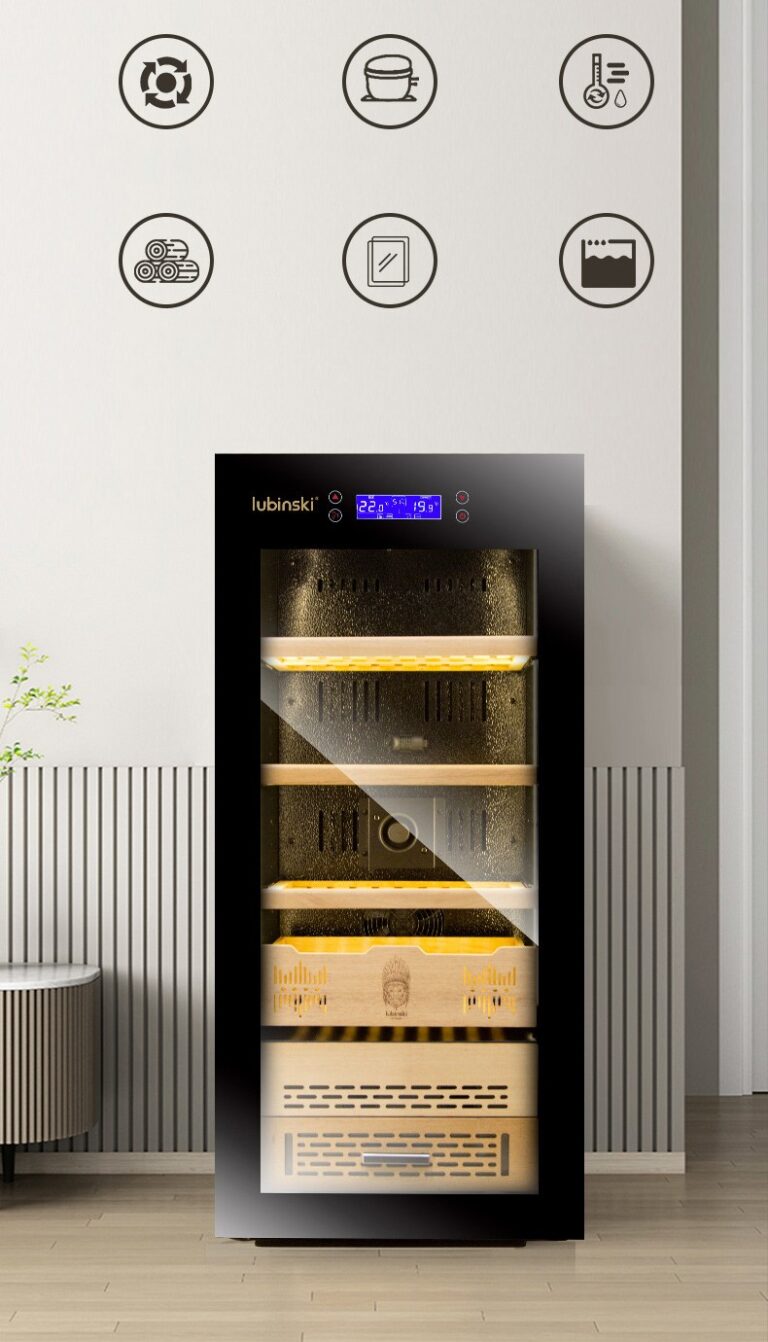 Tủ điện bảo quản cigar gỗ tuyết tùng 300 điếu RA777 | Flexhouse VN