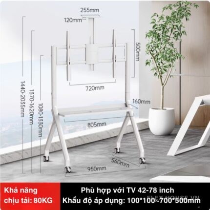 Giá đỡ TV di động thông minh 42-100 Inch FK493 | Flexhouse VN